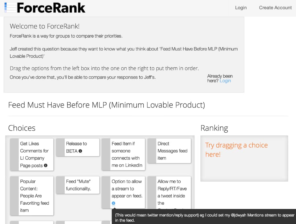 Prioritization Tool for Leadership Teams